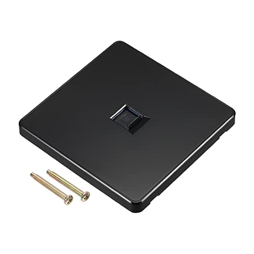 PATIKIL Ethernet Socket Single Port RJ45 CAT6 Wall Plate Black for ...