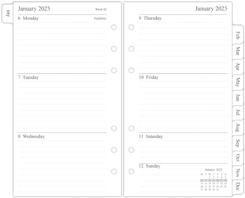 Filofax Personal Week on two pages English Monday start 2021 diary ...