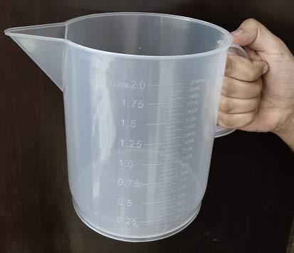 Buy The First lab Measuring Jug 2000ml Plastic Beaker with Handle Pack ...