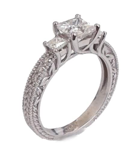 Amazon.com: GIA Certified Natural Princess Cut And Round Cut Diamond ...