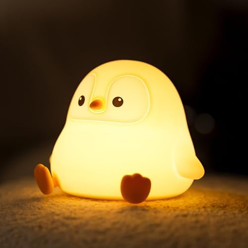Amazon.com: Penguin Night Light for Kids, Cute Penguin Lamp Silicone ...