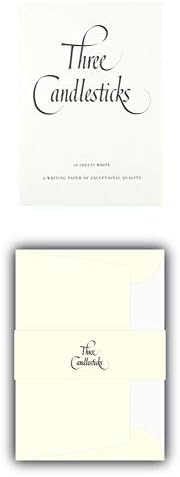 Three Candlesticks A5 Writing Pad, 50 Sheets with 20 Envelopes : Amazon ...