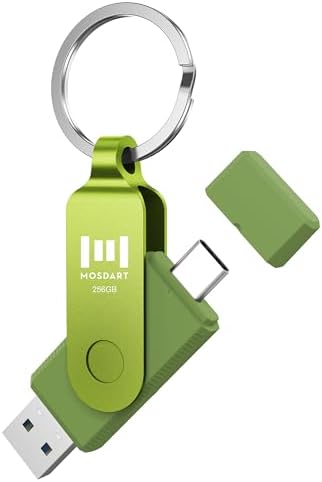 Amazon.com: MOSDART 256GB USB C Dual Flash Drive Speed Up to 150MB/s ...