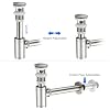 Kitchen Sink Strainer Miraga Brushed Gold Sink P-Trap & Pop Up Drain ...