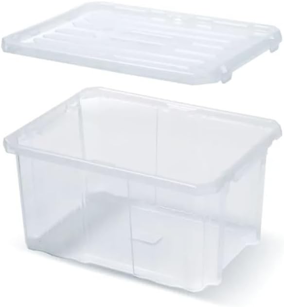 Plastic Storage Box Boxes Lid Handles Food Container Home Kitchen ...