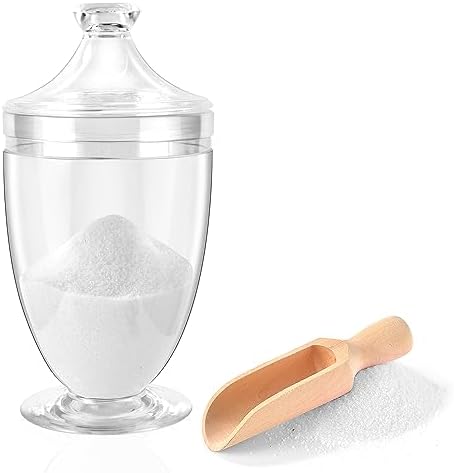 Amazon.com: Glass Bath Salt Jar with Wooden Scoop for Bath Salt, Bath ...