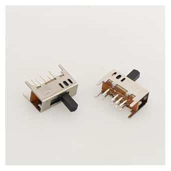 20 Pcs SS-23D03-G5/G7 2P3T 3-Position 8 Pin Horizontal Slide Switch 16mm x 12mm x 7mm(SS-23D03 ...