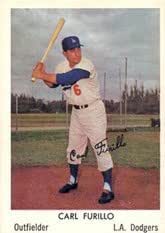1960 bell brands baseball (baseball) Card# 8 Carl Furillo of the Los ...