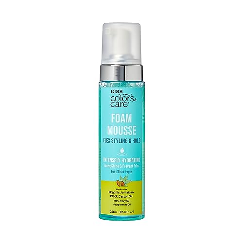 KISS COLORS & CARE Foaming Mousse - Define Curls & Hold Styles, Scalp ...