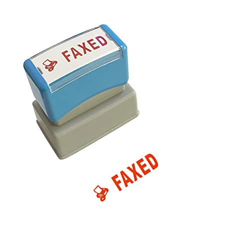 Snapklik.com : Faxed StampPre-Inked Rubber Stamp Red Ink Office Stamp ...