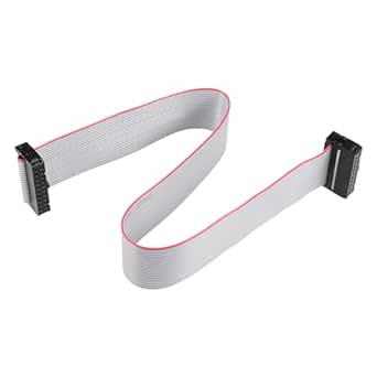 DMiotech 5 Pack Long 30CM 2.54MM Flat Ribbon Cable IDC 20 Pin Connector ...