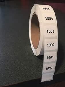 Amazon.com : ADC Technologies Inc 1000 Sequential Labels, 1001 to 2000 ...