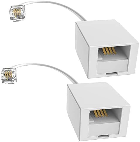 kenable RJ11 4 Wire to BT Telephone Female Socket US To UK Adapter 6P4C ...