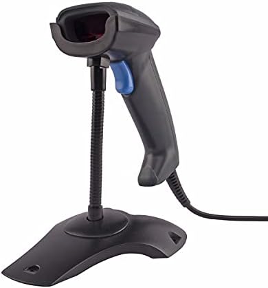 Irvine IR-5000 Black Laser Barcode Scanner with Stand | Handhled 1D USB ...