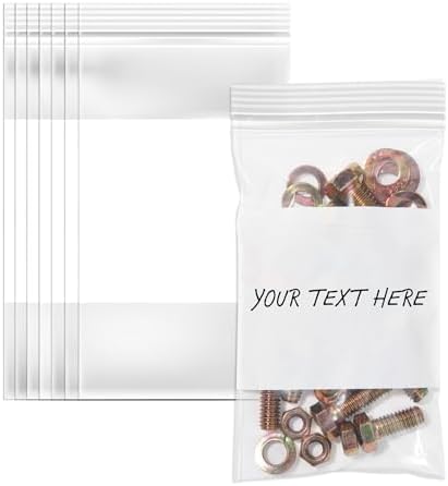 Amazon.com: Spartan Industrial - 3" X 5" Plastic Zip Bags With Writable ...