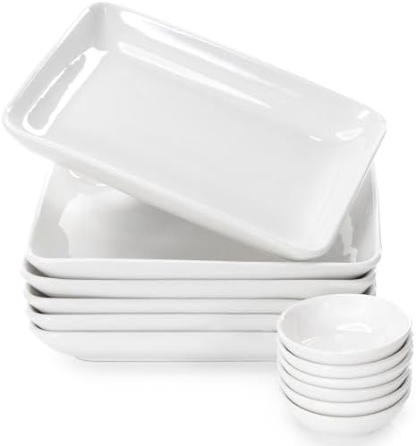 Amazon.com: FAMHH 8 Inch Appetizer Plates Set with Dipping Cups for ...