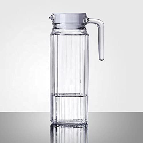 Buy CYNFLEES Glass Water Jug with Lid | Transparent Beverage Carafe for ...