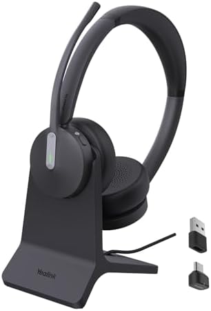 Amazon.com: Yealink BH70 Dual Wireless Headset with Mic for Work ...