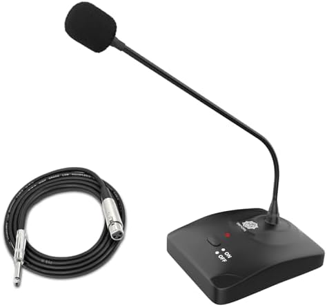 DIGIMORE Desktop Condenser Gooseneck Microphone 18" Podium Microphone ...
