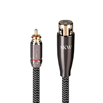 SKW Single XLR Female to RCA Male Cable, WG Series Copper and Silver ...