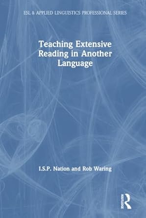 Amazon.com: Teaching Extensive Reading in Another Language (ESL & Applied Linguistics ...