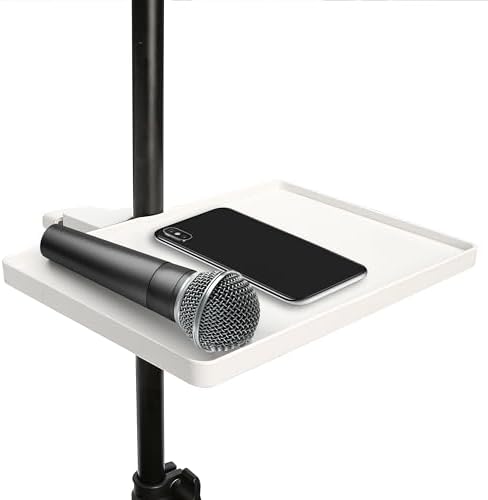 Amazon.com: Utility Microphone Tray Holder, White Clip-On Accessories ...