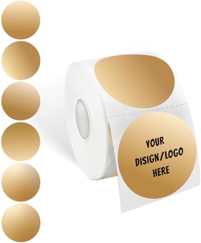 Amazon.com : FATICO 2 Inch Round Thermal Labels Brown Direct Thermal ...