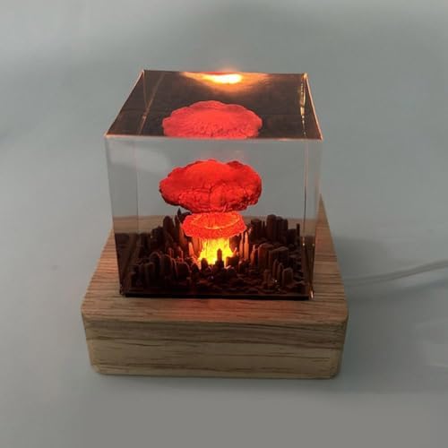DAMLUX Mushroom Cloud Nuclear Explosion Lamp, Atomic Bomb Model ...