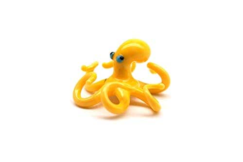 Amazon.com: Small Glass Octopus animal Figurines Miniature Octopus ...