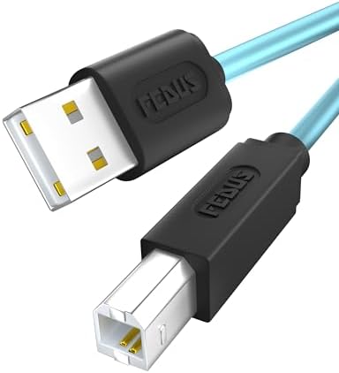 FEDUS 3 M USB Printer Cable, Printer USB Cable Wire, USB A Male To USB B 2.0 Male Cord, Scanner ...