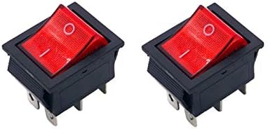 Electronic Spices Pack of 2 On-Off Rectangle Rocker Switch 220V DPDT ...