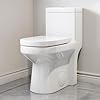 Compact One Piece Toilet for Bathroom, Space-Saving Powerful Dual Flush ...