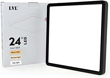 Creyer Modern Square 24W LED Ceiling Lights, Equivalent to 150W Bulbs ...