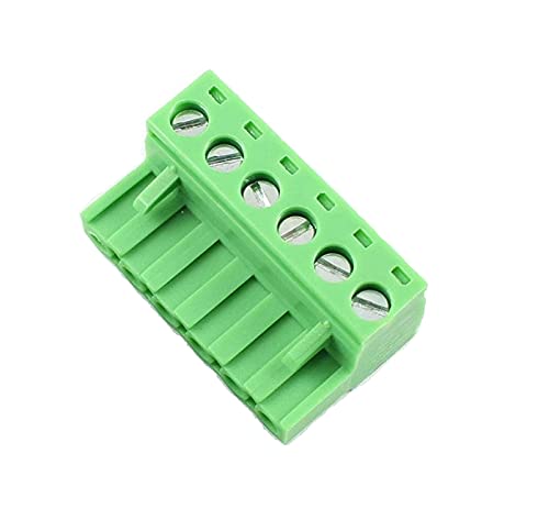 6 Pin Right Angle Screw Terminal Block Female Connector 5.08mm Pitch ...