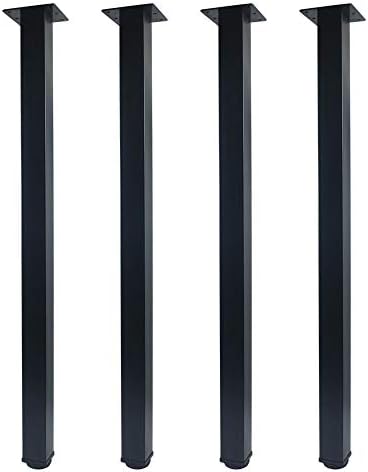 QLLY 75cm/29.5 inch Adjustable Metal Desk Legs, Square Office Table ...