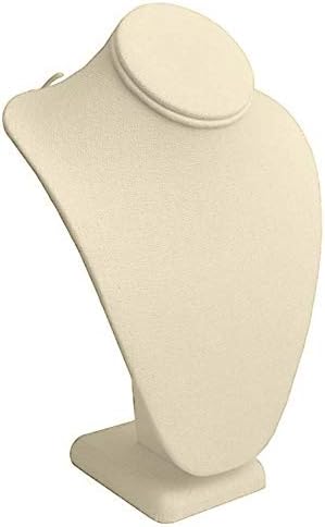 Amazon.com: Cream Linen Jewelry Necklace Display Bust ~ 11" Tall ...