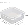 Amazon.com: AKOAK Clear Polypropylene Square Mini Storage Containers ...