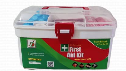 AD First Aid Kit Compact shape Medicine Storage Box (Antiseptic Powder ...