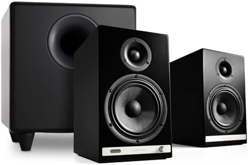 Amazon.com: Audioengine HD6 Black Powered Bookshelf Stereo Speakers and ...