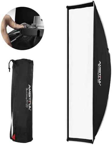 Amazon.com : AMBITFUL 12"x47" / 30x120cm Softbox, Strip Softbox Quick Set up Softbox, Bowens ...