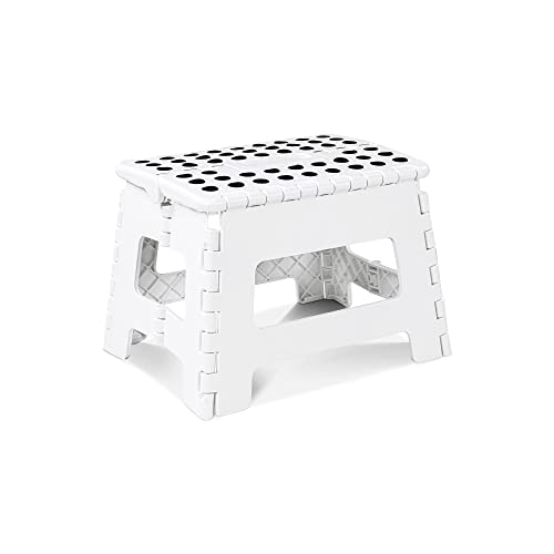 Sterun 9Inch Folding Step Stool With Carry Handle & Anti Skid Footpad ...