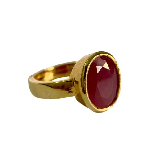 Buy Gemz Mine Ruby Ashtadhatu Ring Original Certified Pure Ruby Ring ...