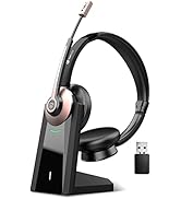 Earbay Wireless Headset, Bluetooth Headphones with Microphone Noise ...