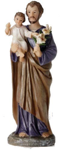 Buy Catholic Gifts Saint Joseph with Child 4 Inch Resin Statue Patron ...