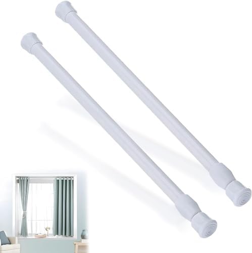 Adjustable Curtain Rod, 2 Pieces, Extendable Curtain Poles, Tension ...