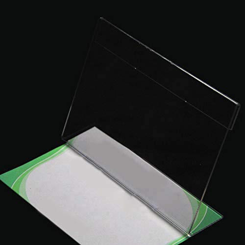 SIGNOOGLE Acrylic L Shape Price Name Plate Card Menu Sign Display Label ...
