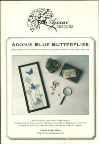 Adonis blue buterflies. Cross stitch and blackwork design: Sardu ...