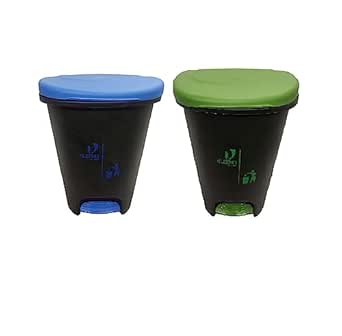 Cello Plastic Step-On Pedal Garbage Dustbin (50 L, green/blue) : Amazon ...