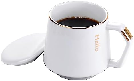 Amazon.com | KRGMNHR Ceramic Coffee Mug with Lid, 11 oz Tea Cup with ...