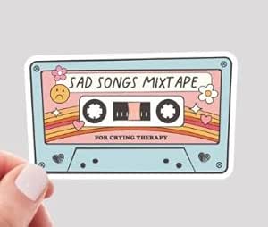Amazon.com - Sad Songs Mixtape Sticker Decal for Laptop Wall Car Window ...